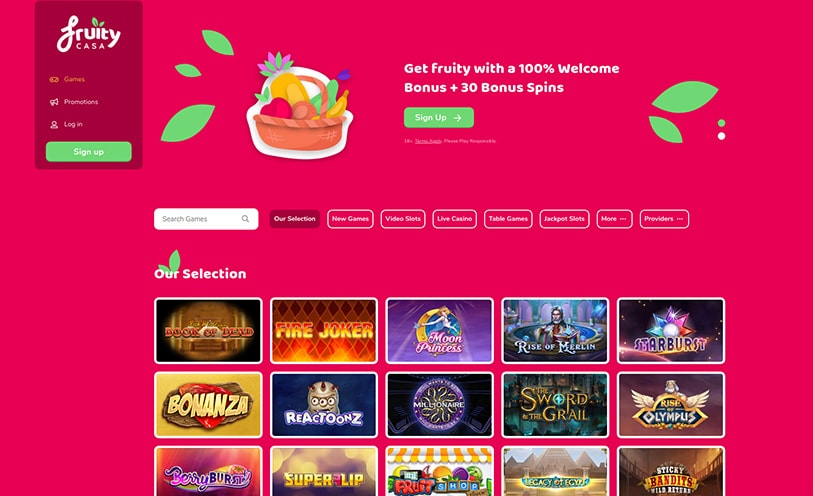 Fruity Casa Casino Review - Bonuses, Software and Games